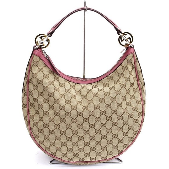 Gucci | Bags | Gucci Gg One Handbag Canvas Brown Pattern Shoulder ...